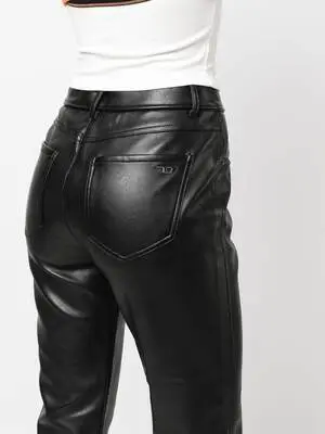 DIESEL® Faux Leather Straight Leg Trousers
