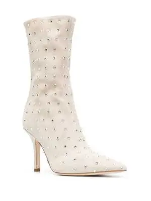 Paris Texas Rhinestone-embellished Suede Boots