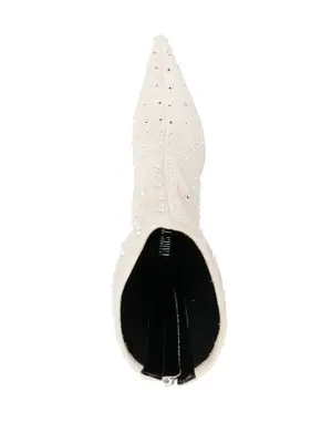 Paris Texas Rhinestone-embellished Suede Boots