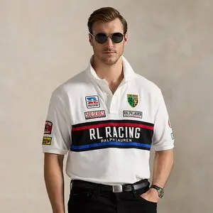 Ralph Lauren Mesh Graphic Polo Shirt - White