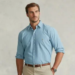 Ralph Lauren Indigo Chambray Shirt Light Indigo