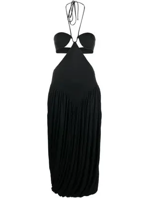 Stella McCartney Triangle-bra Halterneck Midi Dress