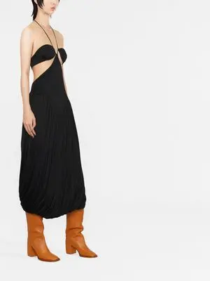 Stella McCartney Triangle-bra Halterneck Midi Dress