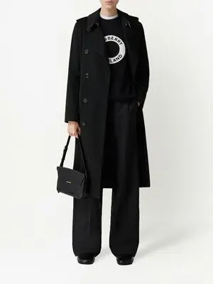Burberry Cashmere Kensington Trench Coat - Black