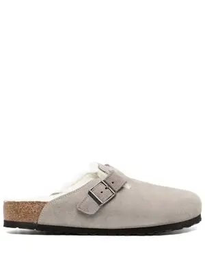 BIRKENSTOCK Boston Shearling-lined Clogs Grey