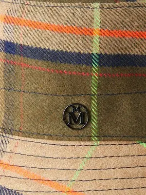 MAISON MICHEL Angele Tartan Check Bucket Hat - Neutrals