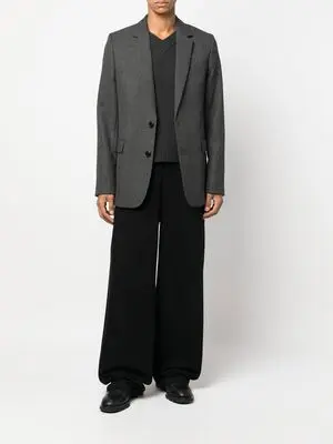 Ami Single-breasted Virgin Wool Blazer - Grey