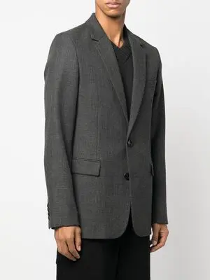 Ami Single-breasted Virgin Wool Blazer - Grey
