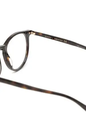 Gucci Tortoiseshell Round-frame Glasses