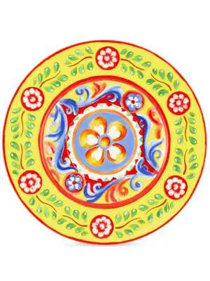 Dolce & Gabbana Carretto Sicilano Set-of-two Dessert Plates - Yellow