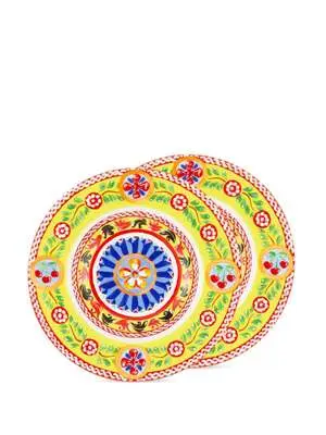 Dolce & Gabbana 2 Piece Fine Porcelain Soup Plate Set