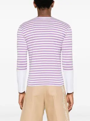 Play Comme Des Garcon Long-sleeve Striped T-shirt - Purple