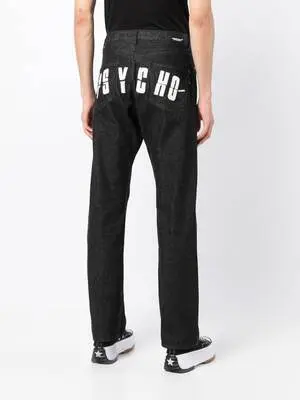 Undercover X Psycho Logo-appliqué Jeans