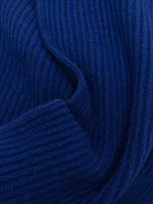 Malo Ribbed Cashmere Scarf - Blue
