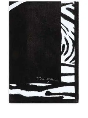 Dolce & Gabbana Zebra-print Terrycloth Beach Towel - Black