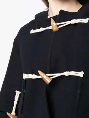 Rokh Cut-out Hooded Duffle Jacket