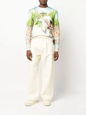 Casablanca L'amour En Fleur Jumper - Neutrals
