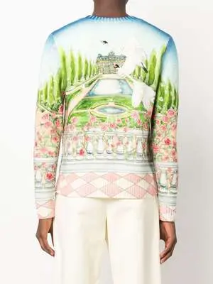 Casablanca L'amour En Fleur Jumper - Neutrals