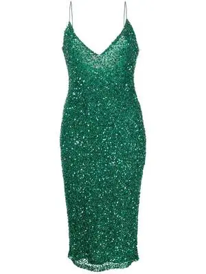 Retrofete Billie Sequin-embellished Midi Dress - Green
