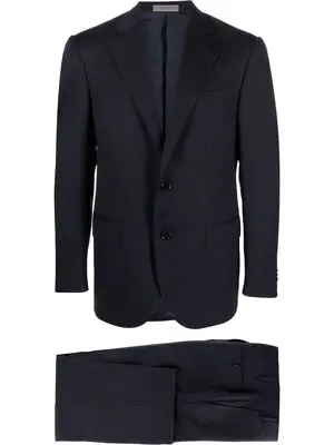 Corneliani Single-breasted Virgin-wool Suit - Blue
