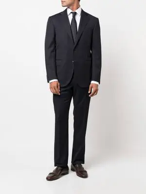 Corneliani Single-breasted Virgin-wool Suit - Blue