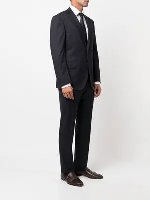 Corneliani Single-breasted Virgin-wool Suit - Blue