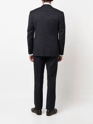 Corneliani Single-breasted Virgin-wool Suit - Blue