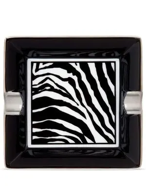Dolce & Gabbana Zebra-print Porcelain Ash-tray - Black