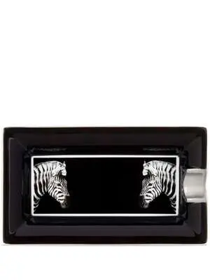 Dolce & Gabbana Zebra-print Porcelain Ash-tray - Black