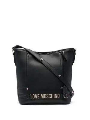 Moschino Logo Shoulder Bag - Black
