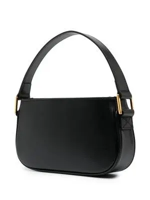 Blumarine Rhinestone-logo Leather Bag - Black