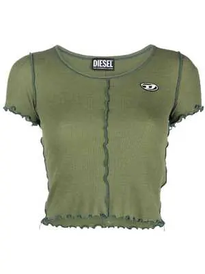 DIESEL® Exposed-seam Cropped T-shirt
