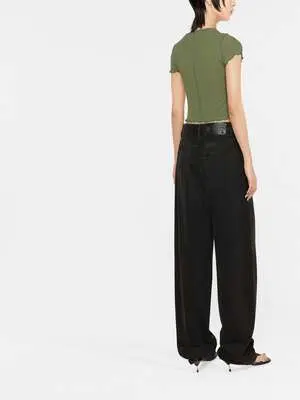 DIESEL® Exposed-seam Cropped T-shirt