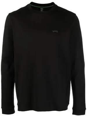 BOSS Salbo" Curved Logo Print Sweatshirt
