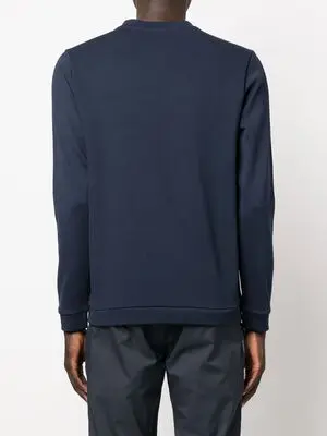 BOSS Salbo Curved Logo-print Sweatshirt - 410 - Navy