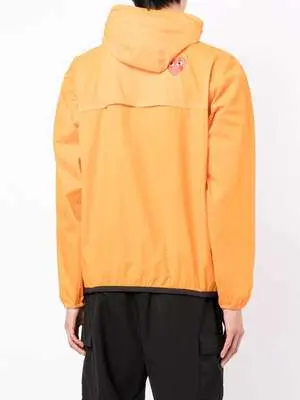 Play Comme Des Garcon X K-way Quarter-zip Hoodie - Orange