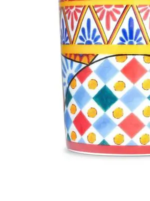 Dolce & Gabbana Carretto Siciliano Porcelain Water Glass
