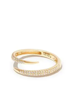 Adina Reyter 14kt Diamond Thorn Wrap Ring - Gold