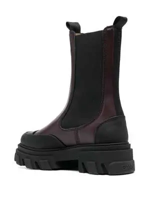 GANNI Lug-sole Chelsea Boots - Purple