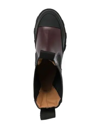 GANNI Lug-sole Chelsea Boots - Purple