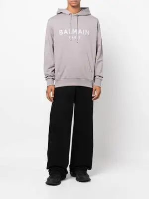 Balmain Logo-print Drawstring Hoodie