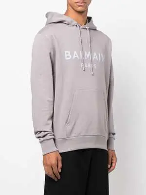 Balmain Logo-print Drawstring Hoodie