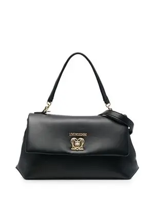 Moschino Logo-plaque Shoulder Bag - Black
