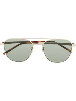 Saint Laurent Sl531 Pilot-frame Sunglasses - Gold