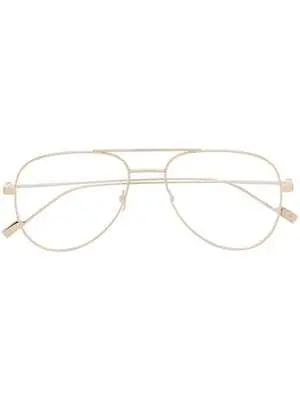 Saint Laurent Logo Pilot-frame Glasses