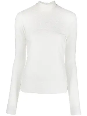 Karl Lagerfeld Textured Long-sleeve Top