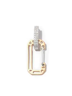 EERA 18kt Yellow And White Gold Small Chiara Diamond Earring White Yellow