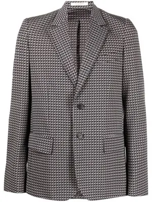Valentino Garavani Geometric-pattern Print Blazer