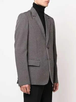 Valentino Garavani Geometric-pattern Print Blazer