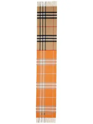 Burberry Check-pattern Fringed-edge Scarf